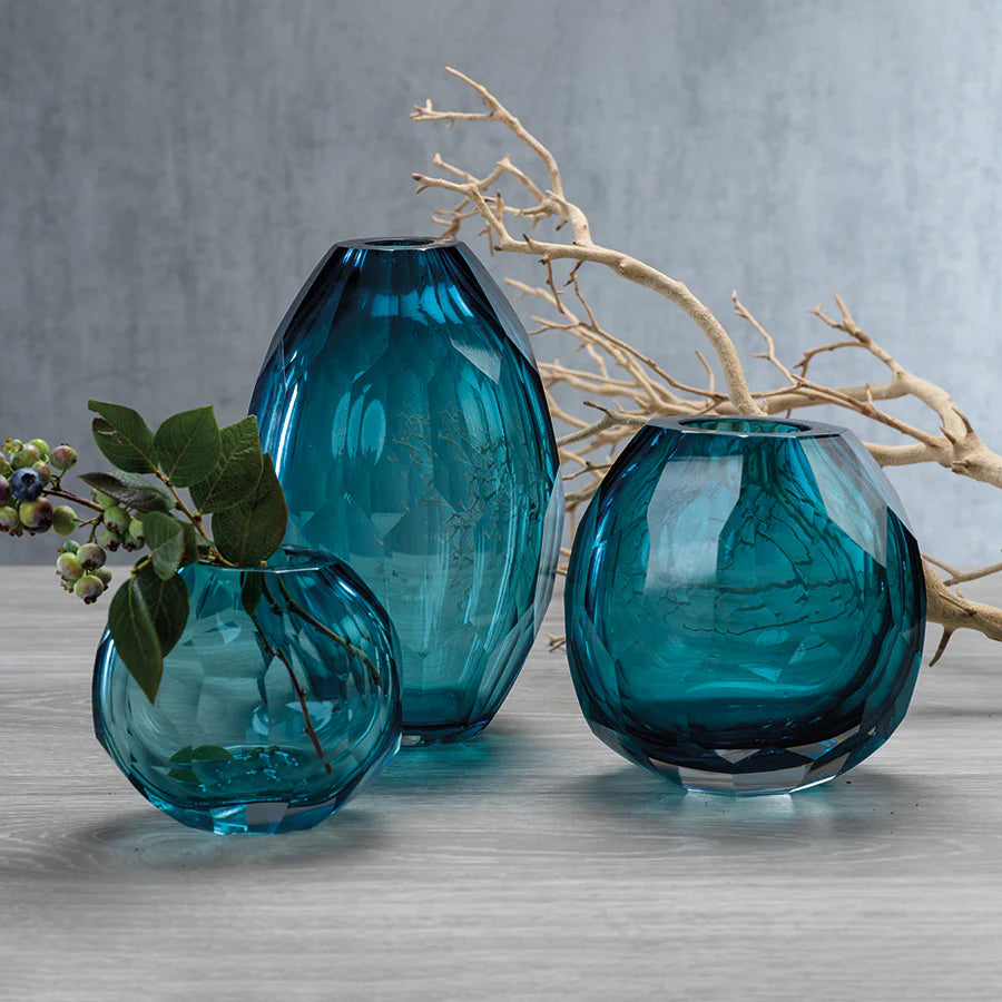Maya Hand Cut Glass Vase